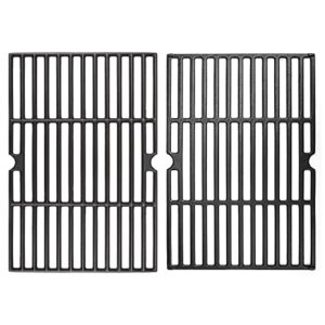 Uniflasy Grill Replacement Parts Kit for Dyna-Glo DGF350CSP DGF350CSP-D 2-Burner Open Cart Propane Gas Grill Stainless Steel Heat Plate Shield and Grill Burner and Cast Iron Cooking Grid Grates