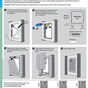 FF Systems | System F3 - Access Panel | Removable | Tile Application | 5/8" Drywall (12" X 12")