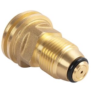 shinestar pol to qcc1 propane tank adapter - old to new, 100 lb lp tank valve to type-1 fitting, solid brass