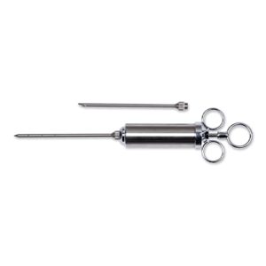 RSVP International Endurance Kitchen Tool Collection Marinade Injector with Interchangeable Needle Tips, 7x3, 2 oz Capacity, Stainless Steel