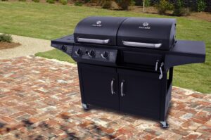 char-broil deluxe 1010 3-burner liquid propane and charcoal combo grill