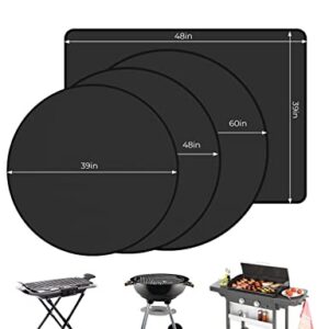 yamagahome Large Under Grill Mat & Fire Pit Mat 39", Round Grill Mats for Outdoor Grill Deck Protector, Fireproof Mat for Under Fire Pit, Double-Sided Fireproof BBQ Grill Mat, Oil-Proof & Waterproof