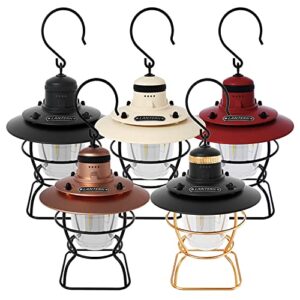 usb recharging super bright retro campsite lantern outdoor camping hiking fishing tent night light lamp stepless dimming 3 modes adjustable waterproof (gold & black)