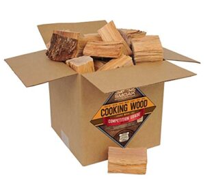 smoak firewood’s cooking wood chunks (competition grade) usda certified for smoking, grilling or barbequing (pecan 25-30lbs 1728 cubic in.)