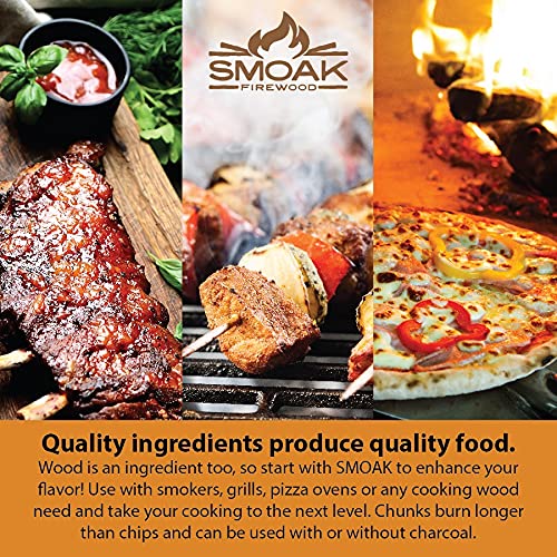 Smoak Firewood’s Cooking Wood Chunks (Competition Grade) USDA Certified for Smoking, Grilling or Barbequing (Pecan 25-30lbs 1728 Cubic in.)