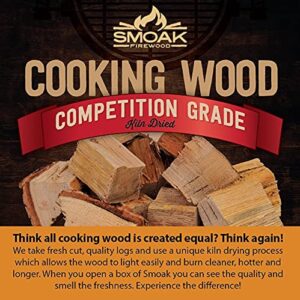 Smoak Firewood’s Cooking Wood Chunks (Competition Grade) USDA Certified for Smoking, Grilling or Barbequing (Pecan 25-30lbs 1728 Cubic in.)