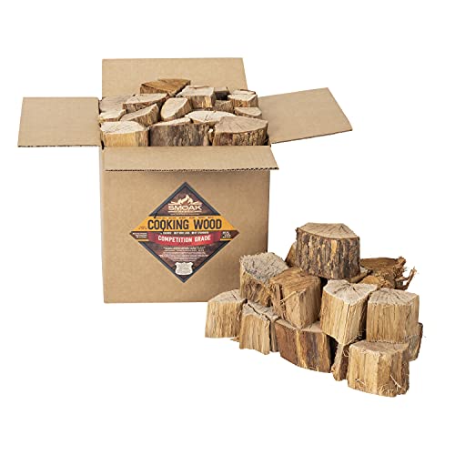 Smoak Firewood’s Cooking Wood Chunks (Competition Grade) USDA Certified for Smoking, Grilling or Barbequing (Pecan 25-30lbs 1728 Cubic in.)