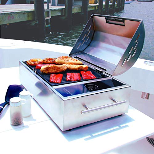 Kenyon B70082 Floridian All Seasons Portable Stainless Steel Electric Grill, 120V