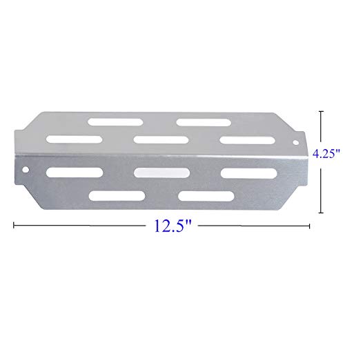 GasSaf Heat Deflectors Replace for Weber 66040, Genesis II 300 Series II E-310, II E-315, II E-330, II E-335, II S-310 Gas Grills, 3-Pack Durable Stainless Steel Replacement Parts(12.5" x 4.25")