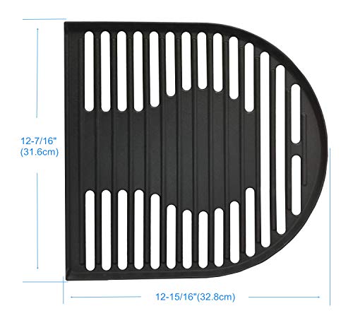 BBQ Grill Cast Iron Cooking Grate Griddle Combo for Coleman Roadtrip X-Cursion, LX, LXE, 285 Grills, Compatible with Swatop Accessories, 2-Pack