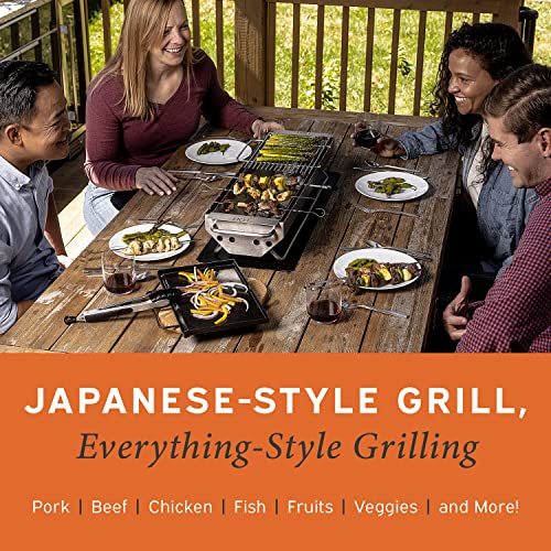 Hickory Summit Hibachi Grill Outdoor - Yakitori Grill - Japanese grill tabletop charcoal grill - konro grill - binchotan grill japanese bbq