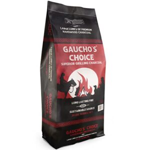 gaucho’s choice 20 lbs. bag of super premium 100% natural and sustainable hardwood lump charcoal for grilling