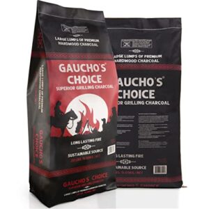 Gaucho’s Choice 20 lbs. Bag of Super Premium 100% Natural and Sustainable Hardwood Lump Charcoal for Grilling