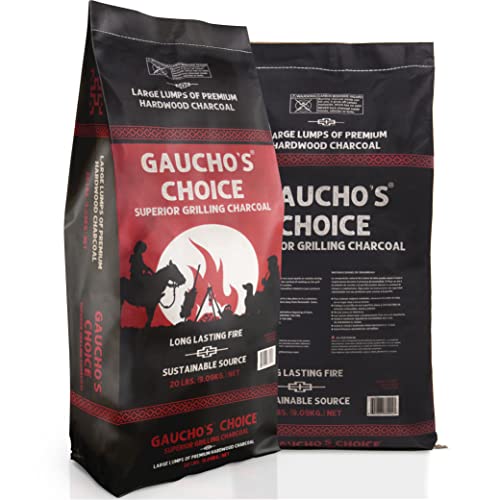 Gaucho’s Choice 20 lbs. Bag of Super Premium 100% Natural and Sustainable Hardwood Lump Charcoal for Grilling