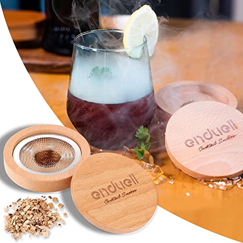 Enduell Cocktail Smoker kit, Drink Smoker Infuser Kit, Old Fashioned Smoker Kit, Apple Wood Chips, Whiskey Smoker kit Top, This Glass Smoker Kit is a Great Gift Idea