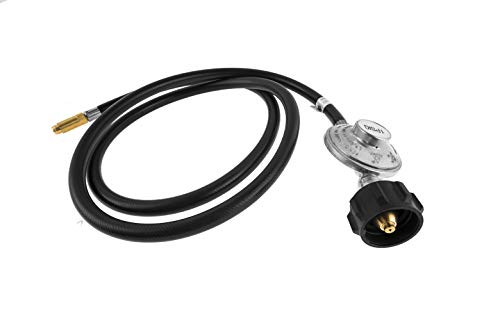 LS'BABQ 6 Ft Propane Adapter Hose with Regulator for Blackstone 17 inch and 22 inch Table Top Griddle, Replacement Parts Connect to Large Propane Tank