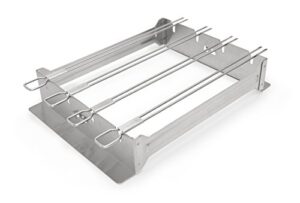 broil king 69138 narrow kebab rack, set of 4-12-in / 30.5 cm skewers, silver