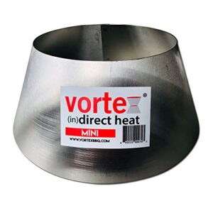 mini bbq vortex™ (in) direct cooking charcoal grill accessory cone for bge kamado jumbo smokey joe - original - usa made -genuine mini size