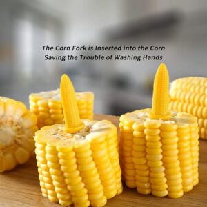 20 Pcs Stainless Steel Corn Forks,Party Camping for Home Cooking,Corn on The Cob Ham BBQ Fork