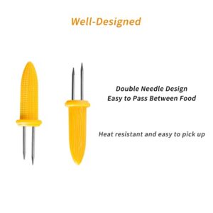 20 Pcs Stainless Steel Corn Forks,Party Camping for Home Cooking,Corn on The Cob Ham BBQ Fork