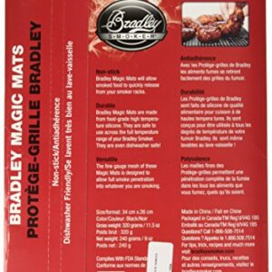 Bradley Smokers BTNSMAT4 4009920 Non-Stick Silicone Mat , Black