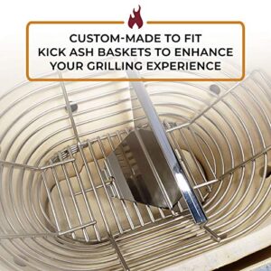 Kick Ash Basket Charcoal Barbecue Ash Basket, Large BBQ Divider for Large Big Green Egg, Classic Joe, Primo Oval X-Large, and Vision Kick Ash Grill Baskets - Designed in Wisconsin