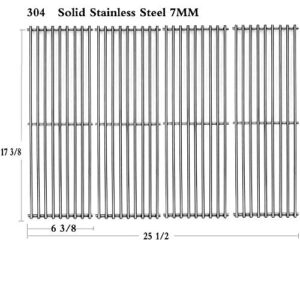 Htanch SN6021 (4-Pack) SA1081 (4-Pack) Replacement Parts for Broil King Baron 320, 340, 420, 440, 490 9211-64, 9211-67, 9215-54, 9215-57, 9215-64, 9215-67, 9221-54 Grill Burner,Heat Plates,Grates