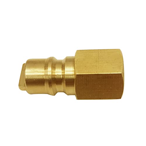 ANPTGHT Propane Brass Quick Connect Fitting Adapter Female Plug x 3/8' NPT Natural and Propane Gas Hose Plug for RV BBQ