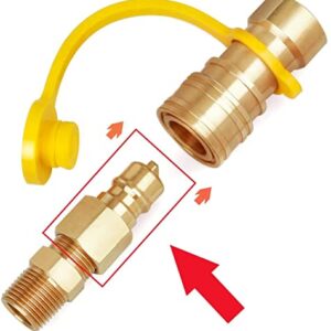 ANPTGHT Propane Brass Quick Connect Fitting Adapter Female Plug x 3/8' NPT Natural and Propane Gas Hose Plug for RV BBQ