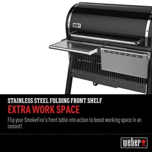 Weber SmokeFire EX6 Folding Front Shelf, Silver