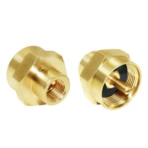 joywayus 1lb propane gas bottle refill adapter,1/4" npt female universal fit 1-lb tank brass fitting(pack of 2)