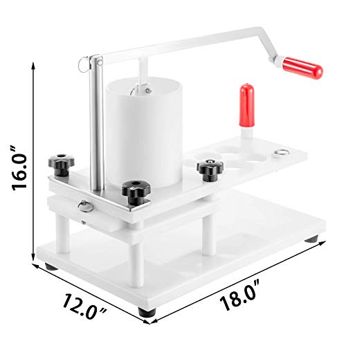 VBENLEM Burger Commercial Buger Press 55mm/2.15inch and 130mm/5inch, Manual Meat Maker PE Material with Tabletop Fixed Design Forming Processor Machine with 2 Sets of Patties Model, 5inch, White