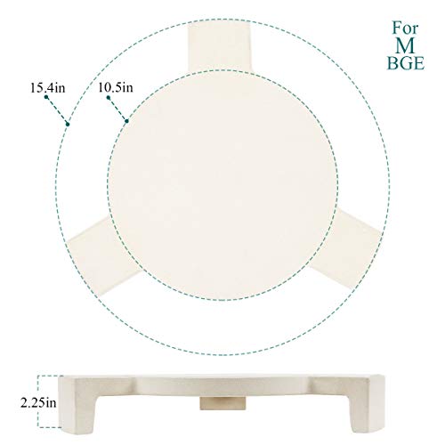 KAMaster Plate Setter Heat Deflector for Medium Big Green Egg,Ceramic Pizza Stone Smoking Stone Big Green Egg ConvEGGtor Accessories Heat Plate Replacement for Kamado Grill