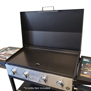 Backyard Life Gear Hinged Lid for 4-Burner Member's Mark Griddle from Sam's Club - Black NOT Included, Fits 36 inch 4-Burner Member's Mark Griddle (36HC-BL)