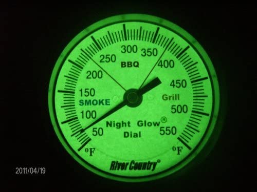 River Country 3" 'Night Glow' (RC-T3G) Premium BBQ, Grill, Smoker Thermometer Temperature Gauge (50-550)