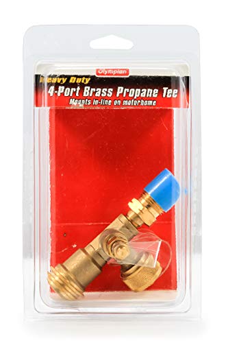 Camco 59113 Propane Brass Tee with 4 Port