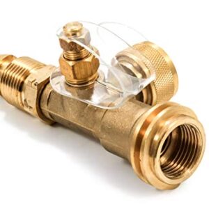 Camco 59113 Propane Brass Tee with 4 Port