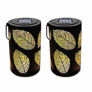 lhllhl solar hanging lanterns outdoor leaf solar lights decorative solar lantern tabletop lamp for garden yard desk ( color : e )