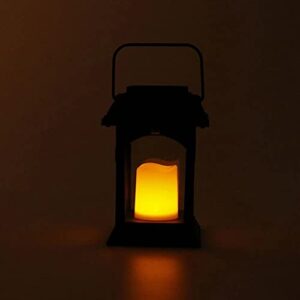 LXXSH Outdoor Garden Solar Hanging LED String Lights Flickering Candle Lantern Lamp for Patio Garden Decorative