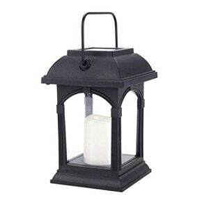 liruxun outdoor garden solar hanging led string lights flickering candle lantern lamp for patio garden decorative