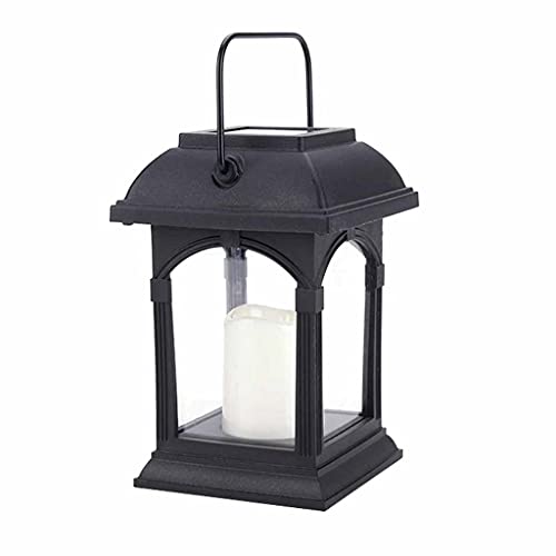 LIRUXUN Outdoor Garden Solar Hanging LED String Lights Flickering Candle Lantern Lamp for Patio Garden Decorative