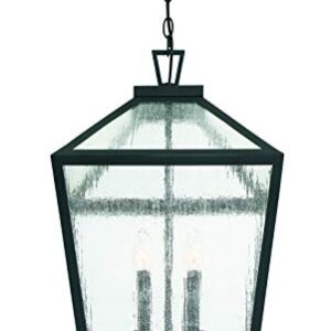 Savoy House 5-104-BK Woodstock 4-Light Outdoor Hanging Lantern (15" W x 24" H)