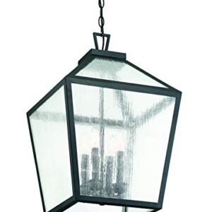 Savoy House 5-104-BK Woodstock 4-Light Outdoor Hanging Lantern (15" W x 24" H)