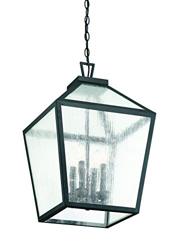 Savoy House 5-104-BK Woodstock 4-Light Outdoor Hanging Lantern (15" W x 24" H)