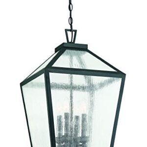 Savoy House 5-104-BK Woodstock 4-Light Outdoor Hanging Lantern (15" W x 24" H)