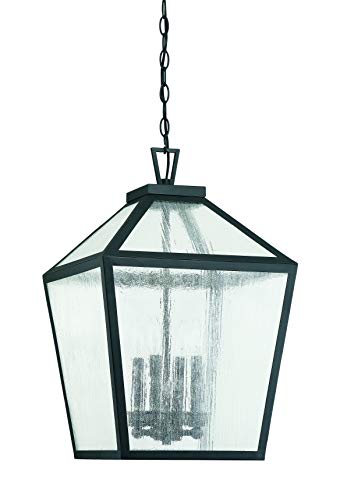 Savoy House 5-104-BK Woodstock 4-Light Outdoor Hanging Lantern (15" W x 24" H)