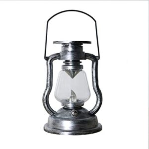 solar vintage lantern, led vintage camping lantern decorative, flickering flame lantern hanging lamp for patio yard cabin door front decorate