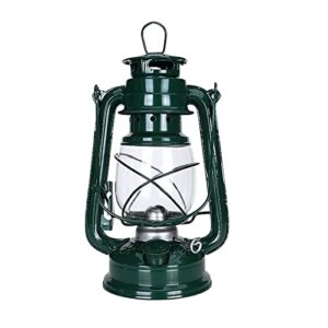 yuzzi small black table lamp retro outdoor camping kerosene lamp portable lantern bronze colored oil lamp vintage photo props decor outdoor camping lights (color : green 25cm)