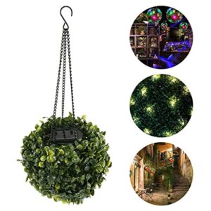 Leefasy Outdoor Grass Ball LED Hanging Patio Lantern for Patio Tree Decor