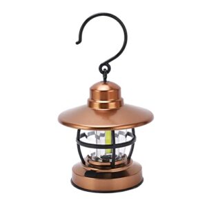 camping hanging lantern, vintage hook design one button switch 3 cob battery powered garden hanging lamp